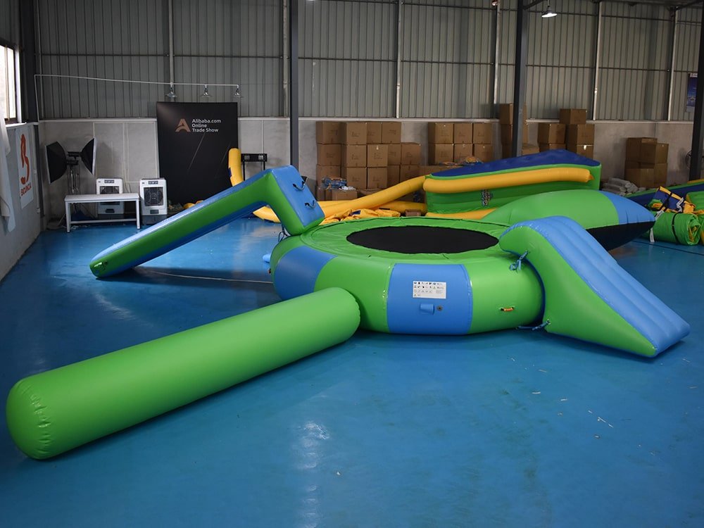 Water Trampoline with Blob and Slide - Big Trampoline Combo